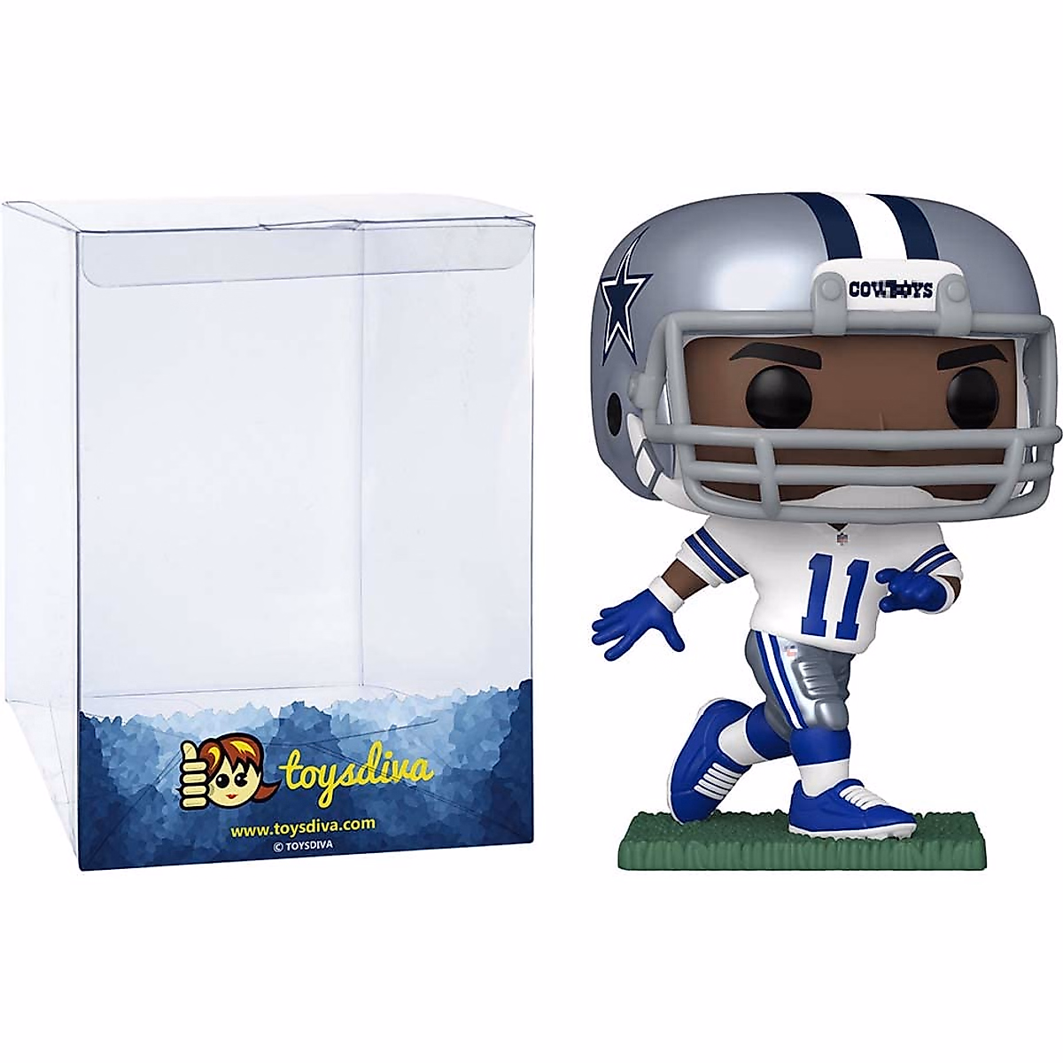 Micah Parson s: P o p ! Football Vinyl Figurine Bundle with 1 Compatible 'ToysDiva' Graphic Protector (171-65686 - B)
