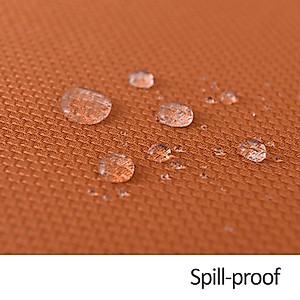 maxmill Rectangle Textured Tablecloth Waterproof Spillproof Wrinkle Free Table Cloth, Kitchen Dining Tabletop Thanksgiving Decoration, Table Cover for Outdoor and Indoor, 52 x 70 Inch, Rust
