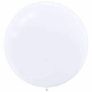 amscan 115910.08 Perfect Round Latex Balloons, White, 4ct