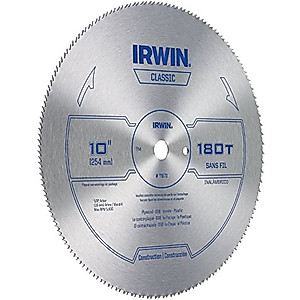 Irwin Tools IRWIN 10-Inch Miter Saw Blade, Classic Series, Steel Table (11870)