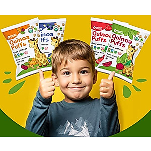 Awsum Snacks Variety Baby Puffs - Happy Healthy Baby Snack - Natural Plant Based Puffed Snacks - Certified USDA Organic Kosher Non GMO Gluten Free Vegan - No Added Sugar - Non-Allergy (12 1.5oz bags)