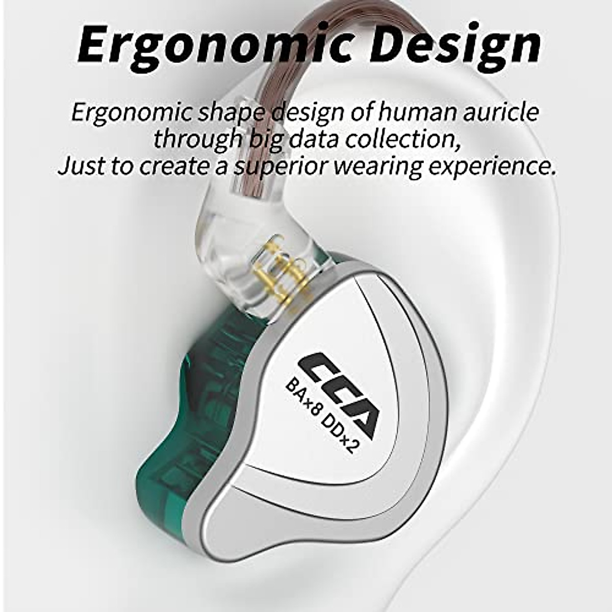 CCA C10 HiFi In Ear Monitors - 10 Driver Hybrid Earphones