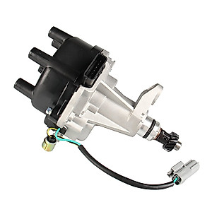 Ignition Distributor with Cap and Rotor Compatible with Nissan 1996-2002 Pathfinder Frontier Xterra Quest Mercury Villager Infiniti QX4 3.3L V6 Only 22100-1W601, 22100-1W600
