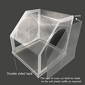 Dust Cover Fully Enclosed Electric Grinding Table Polisher Dust Box, Small Acrylic Transparent Dust Box on The Table for Prevent dust from Flying Away During Grinding Operation