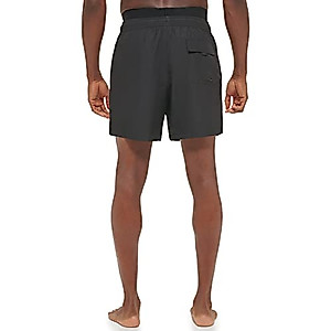 Calvin Klein Men's Standard UV Protected Quick Dry Swim Trunk, Noir, X-Large