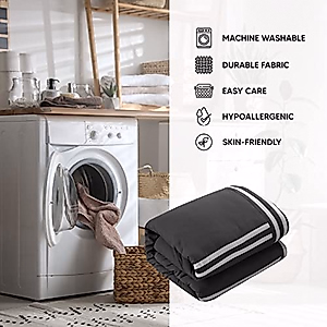 Chic Home Zarah 10 Piece Comforter Bedding with Sheet Set and Decorative Pillows Shams, Queen, Grey