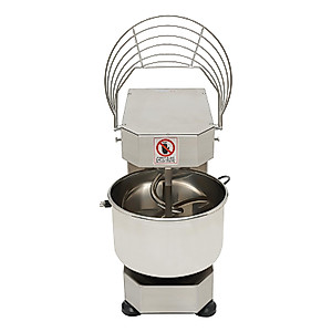 Commercial Food Mixe, 10QT 110V Heavy Duty Electric Food Mixer Commercial 750W Stand Mixer Dough Kneading Machine with Security Shield & Timer for Bakeries Restaurants Pizzerias