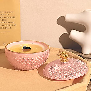 Candles for Home Scented, Fresh Cut Rose Scented Candles, Candles Gifts for Women, Men, Mothers Day Candles,12 Oz Large Glass Jar Candles, Wooden Wick