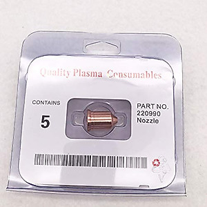 5PCS Professional Plasma Cutting Nozzles Cutting Torch Tips Electrode Cap Cutting Consumables