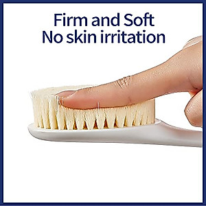 Back Brush Long Handle for Shower, Never Mold Shower Back Brush Back Scrubber for Shower,Back Brush for Shower for for Men & Women(White)