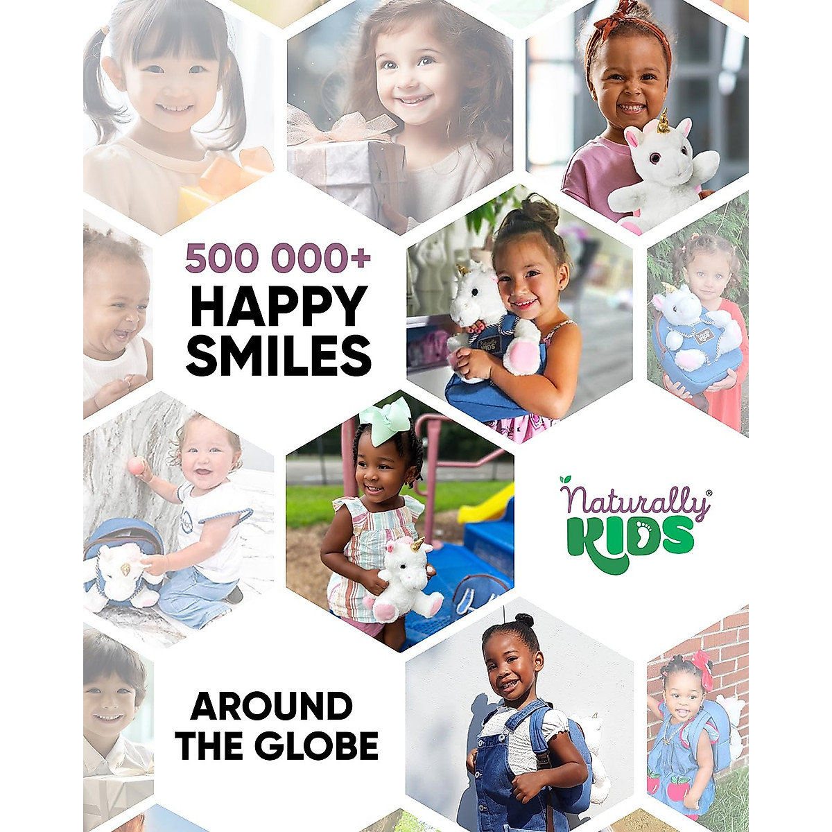 Naturally KIDS Unicorn Backpack, Unicorn Toys for Girls Age 4-6, Toys for 3 Year Old Girl Gifts Birthday