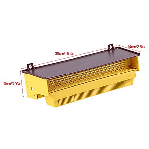 Walfront Pollen Trap, Pollen Collector 39x14x10cm Removable Plastic Pollen Trap with Ventilated Pollen Tray Beekeeping Tool Used in Beekeeping Industry
