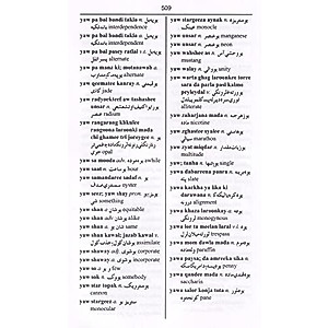 English-Pashto Pashto-English One-to-One Dictionary. Scrip