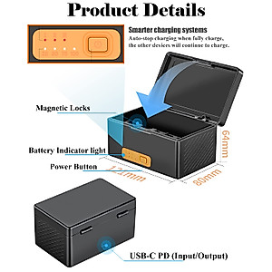 Wireless Charging Case Compatible for Rode Wireless GO 2, 3400mAh Battery Charger Storage Box for Rode Microphones Wireless Go II, ZGCINE ZG-R30 Pro