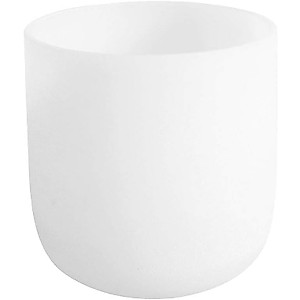 432Hz Perfect Pitch B Note Crown Chakra Frosted Quartz Crystal Singing Bowl 7 inch mallet and o-ring included