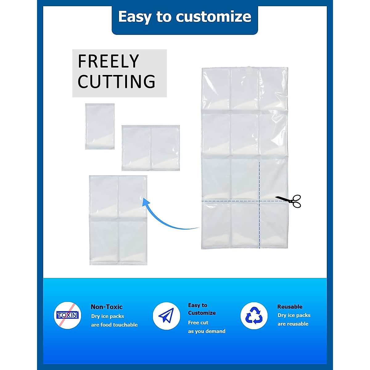 Friomex Dry Ice Packs - Ideal for Shipping Perishables and Drinks | Styrofoam Cooler Compatible | Includes Dry Ice Pellets | Keep Items Safe During Shipping | Hielo Seco