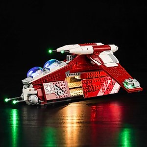 Hilighting Upgraded Led Light Kit for Lego The Clone Wars Coruscant Guard Gunship Building Set, Compatible with Lego 75354 (Model Not Included)