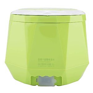 Electric Rice Cooker for Truck,24V 140W 1.6 L Electric Portable Multifunctional Rice Cooker Food Steamer for Home Truck(green)