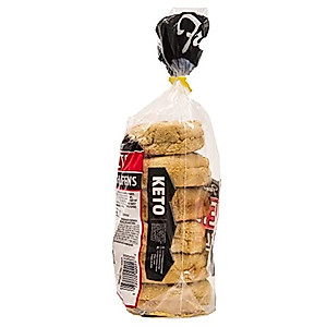 Franz Bakery Keto English Muffins with Living Chic Keto Lifestyle Guide 2 Pack (2 x 12oz)