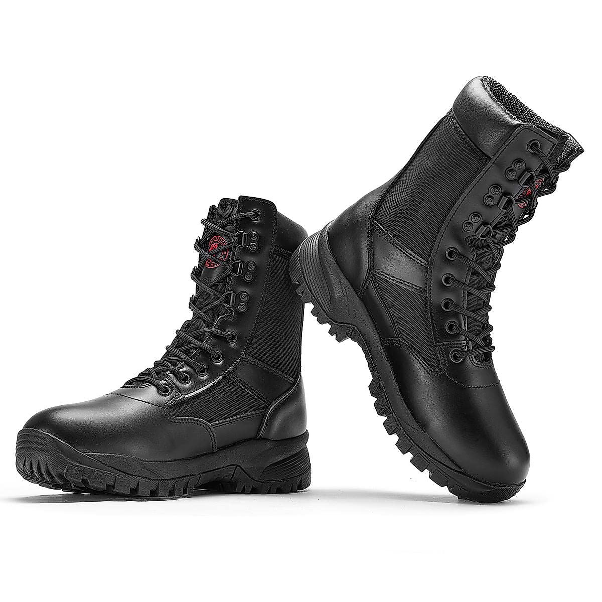 ROCKROOSTER VEGA - Men's Tactical Boots 8 Inches Lightweight Combat Outdoor Rubber Outsole Boots AB2663-10.5