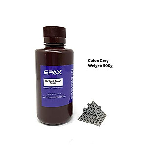 EPAX 3D Printer Hard and Tough Resin for LCD 3D Printers, 500g Grey