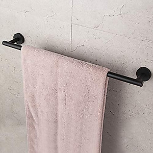 GERZWY Bathroom Towel Bar 30" Stainless Steel Towel Bar Matte Black Contemporary Style Wall Mount for Bath Kitchen AG1101C75-BK