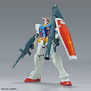 Bandai Hobby - Mobile Suit Gundam - 1/144 RX-78-2 Gundam (Full Weapons Set), Bandai Spirits Entry Grade Model Kit