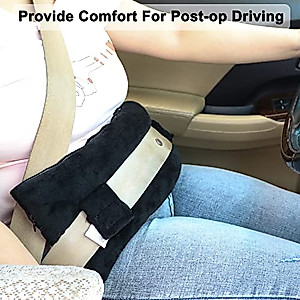 Mastectomy Seatbelt Chest Pillow, Lumpectomy Chemo Port Pillow Comfortable Hysterectomy Car Post with IceHot Pocket for Surgery C Section Recovery Products for Women Gifts Pillows