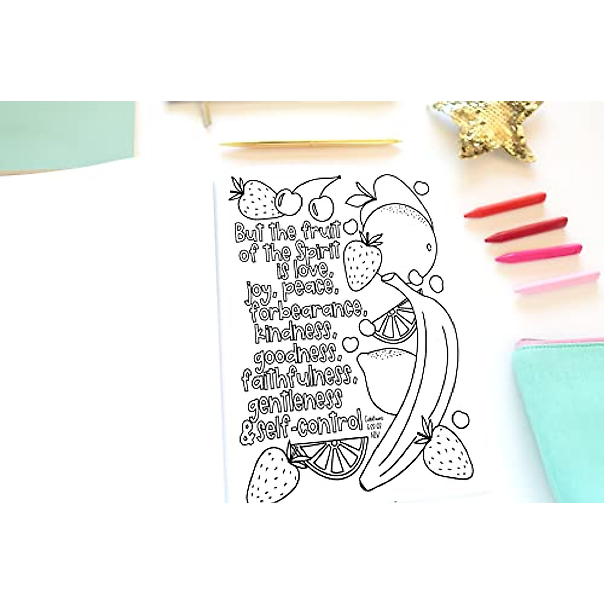 The Bible Coloring Book for Girls: Color 40 Cute Designs of Inspirational Verses & Christian Artwork