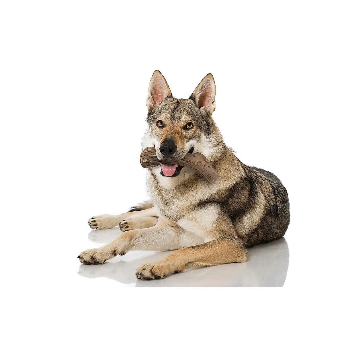 Nylabone Power Chew Antler Alternative Nylon Chew Toy for Dogs, Dog Toys for Aggressive Chewers, Venison Flavor, Large/Giant (1 Count)