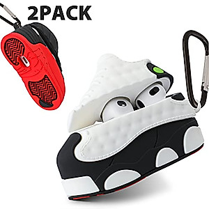 2 Pack Gkv for Airpods 3 Case for Airpod 3 (2021) Cover Unique Funny Fun Cute 3D Hypebeast Design Air Pods 3rd Generation Silicone Shell Cases for Girls Teen Boys Kids Red+White Shoes