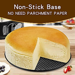 isheTao Cake Pan Set for Baking, Non-Stick Springform Pans Set of 4 (4, 7, 9 10inches), Round Cake Pans,Cheesecake Pan, Leak-Proof Cake Pans with Removable Bottom
