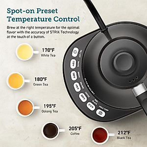 LUXE Bidet NEO 185 - Self-Cleaning, Dual Nozzle, Non-Electric Bidet Attachment for Toilet Seat & COSORI Electric Gooseneck Kettle with 5 Temperature Control Presets, Pour Over Kettle