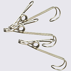 JZMYXA Stainless Steel Clothes Pins, 304 Stainless Steel Metal Long Tail Clothes Pins Stainless Steel Hook Clothes Pins Large Rust-Proof Clothes Pins (24)