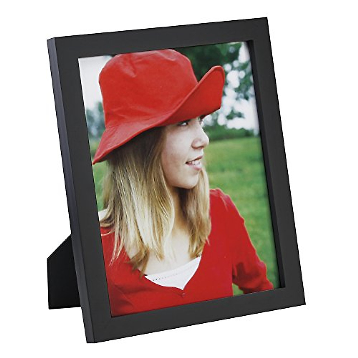 RPJC 8x10 inch Picture Frame Made of Solid Wood High Definition Glass for Table Top Display and Wall Mounting Black