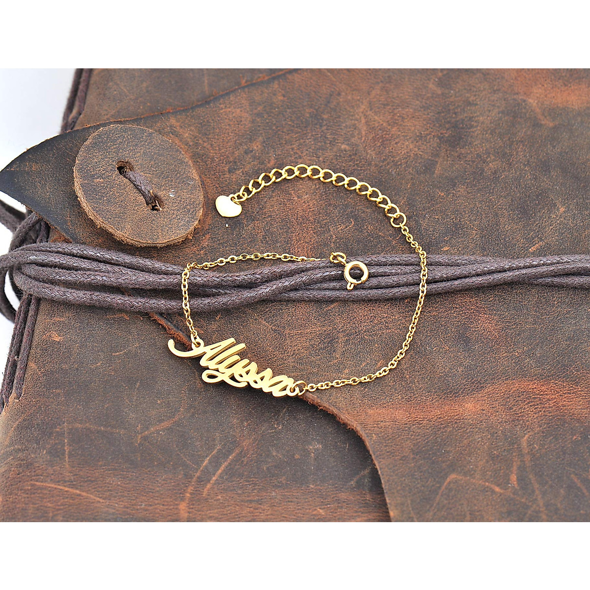 HUAN XUN Best Wedding Jewelry Gifts Danielle Name Necklace & Bracelet Sets