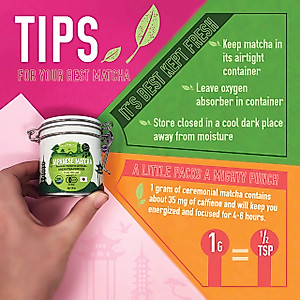 Matcha Organics - Premium Ceremonial Grade Matcha Green Tea Powder - Authentic 1st Harvest Japanese Green Tea - USDA & JAS Organic - Perfect for Ceremonial Matcha Latte Powder Smoothies 30g Tin 1.06oz