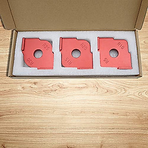 Evwoge Set of 3 Radius Jig Router Templates Aluminium Alloy Radius Corners R5 R10 R15 R20 R25 R30