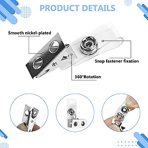 Rcybeo 60 Sets Name Tag Holders ID Badge Holders with Clips Clear PVC Card Holder Name Tags Heavy Duty Waterproof Resealable Zipper Seal Name Holder