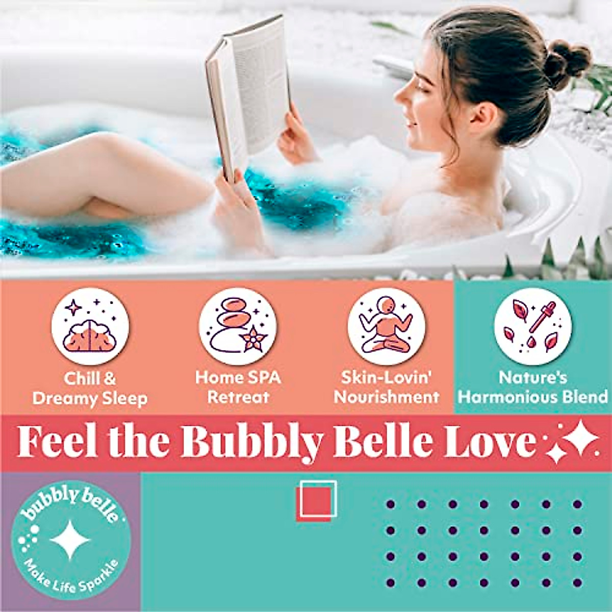 Bubbly Belle Bath Bombs XXL Gift Set, 12 Extra Large Handmade Aromatherapy Fizzies with Essential Oil Blends and Epsom Salt, Vegan for Women, Men, Kids