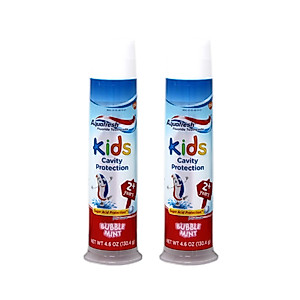 Aquafresh Kids Bubble Mint Pump (Pack of 2)