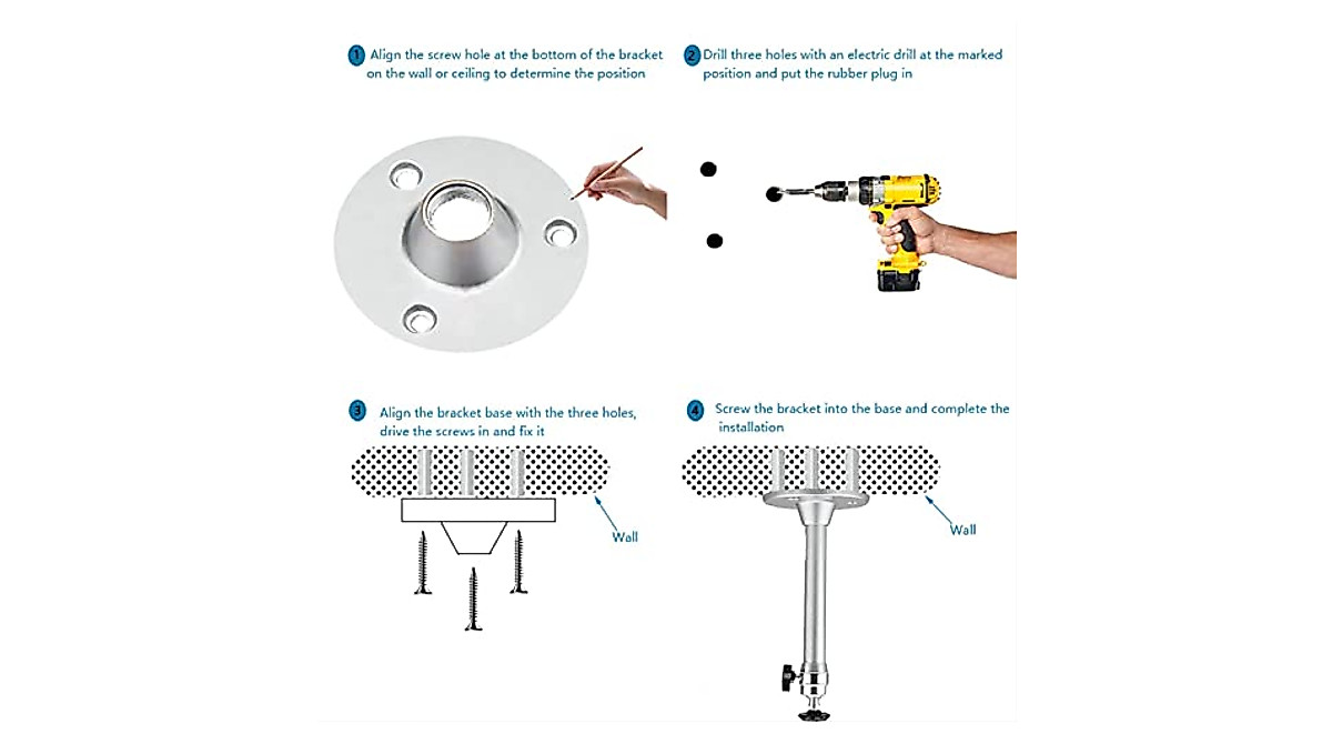 9500 Lumen Portable Projector + Ceiling Wall Mount for Home