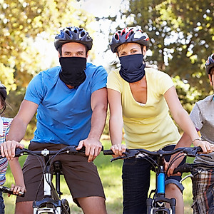 Geyoga Summer Face Mask for Men Neck Gaiters Scarf Face Covering Balaclava Fishing Cycling Running Masks Windproof Bandana (Black, Grey, Royal Blue, Green, Navy, White, 6 Pieces)