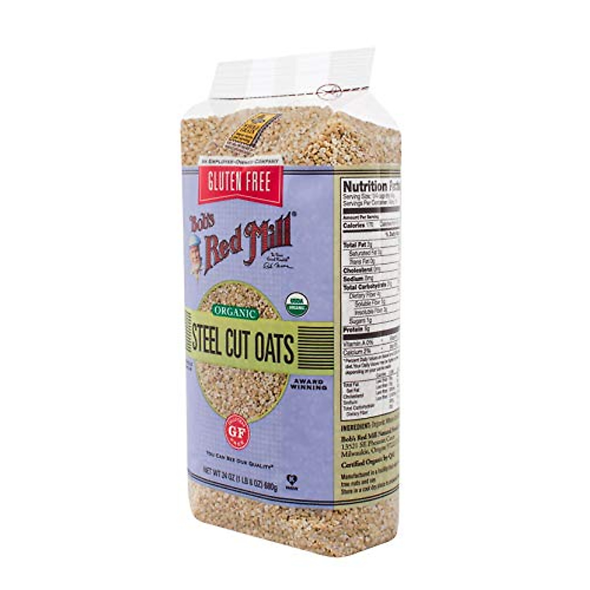 Bob's Red Mill Gluten Free Organic Steel Cut Oats, 24 Ounce