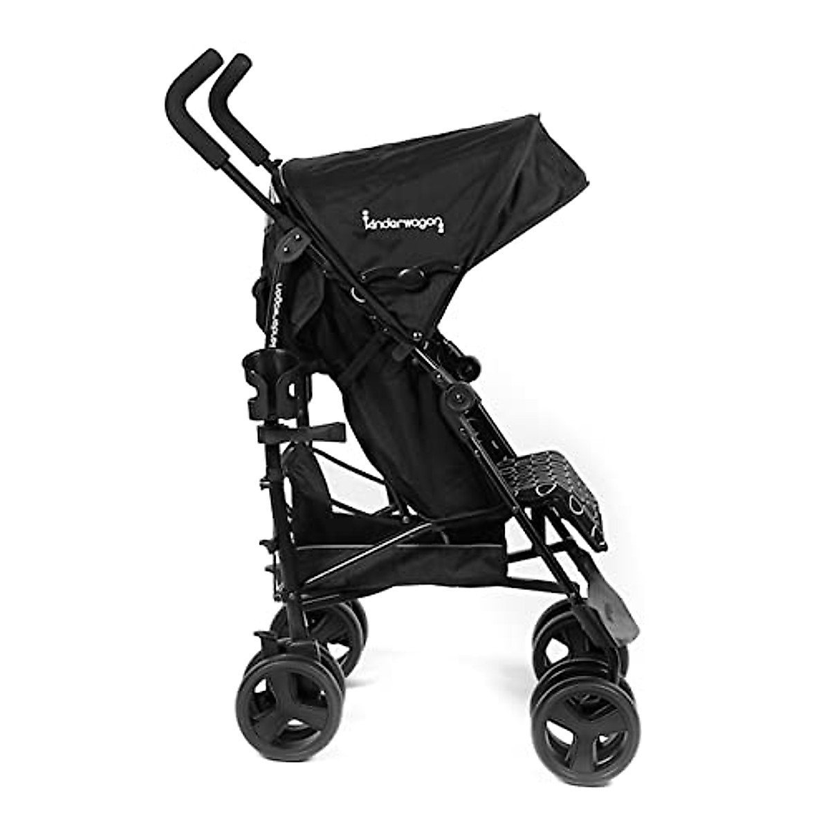 Kinderwagon Skip Baby Stroller, Lightweight Stroller, Compact Stroller, Infant car seat Compatible, Includes rain Cover and Removable Cup Holder (Black)