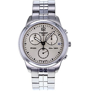 Tissot PR100 GTS Chronograph Silver Sunray Dial Men's Watch #T049.417.11.037.00