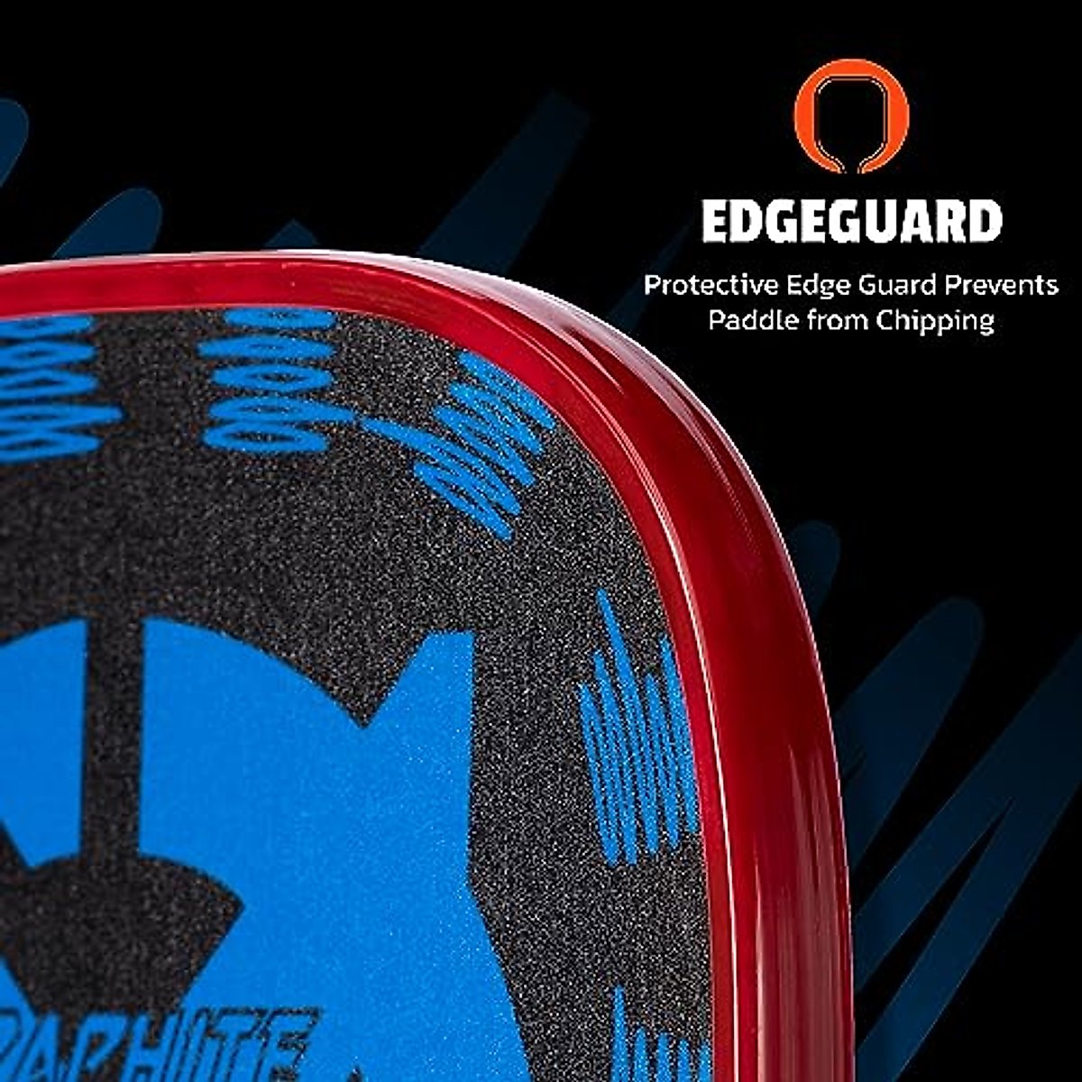 Onix Graphite Evoke Tear Drop Pickleball Paddle Features Tear Drop Shape, Polypropylene Core, and Graphite Face, Blue