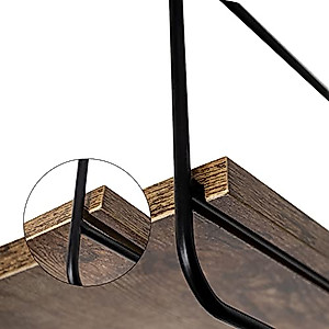 Nothing burger Floating Shelves Wall Mounted, Bamboo Floating Shelves, Bathroom Shelves Wall Mounted for Bathroom, Bedroom, Kitchen, Living Room