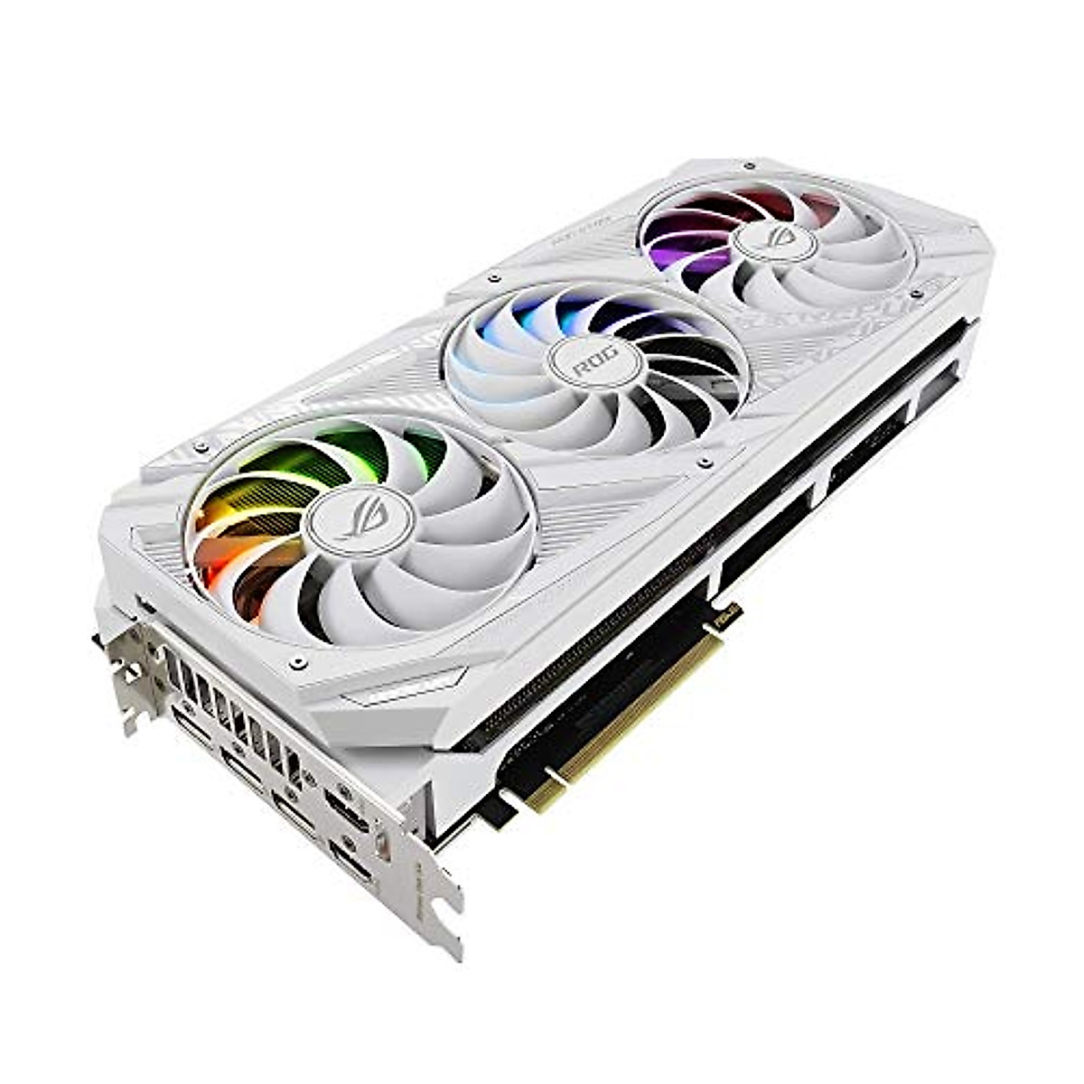 ASUS ROG STRIX NVIDIA GeForce RTX™ 3080 White OC Edition Gaming Graphics Card (PCIe 4.0, 10GB GDDR6X, HDMI 2.1, DisplayPort 1.4a, White color scheme, Axial-tech Fan Design, 2.9-slot, Super Alloy Power