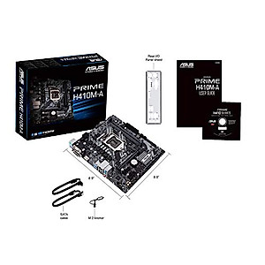 ASUS Prime H410M-A/CSM LGA1200 (Intel® 10th Gen) Micro-ATX Commercial Motherboard (M.2 Support, HDMI, D-Sub, DVI, USB 3.2 Gen 1, COM Header, TPM Header and ASUS Control Center Express)